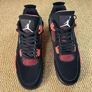 Jordan | Shoes | Air Jordan 4 Retro Red Thunder Mens Athletic ...